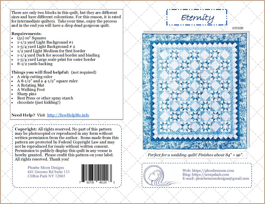 Eternity Queen Quilt Pattern ⋆ PhoebeMoon Quilt Designs
