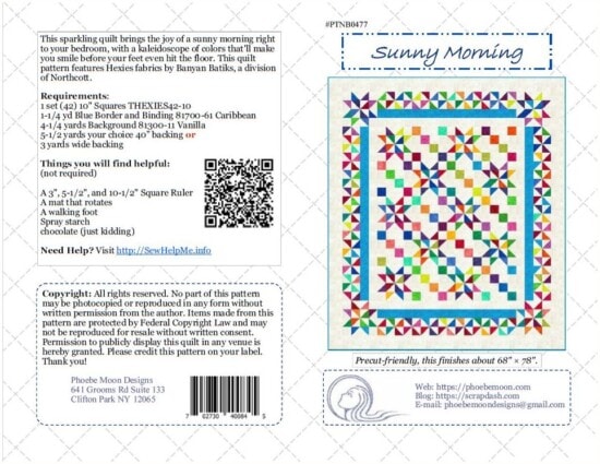 Sunny Morning Throw Quilt Pattern⋆ PhoebeMoon Quilt Designs